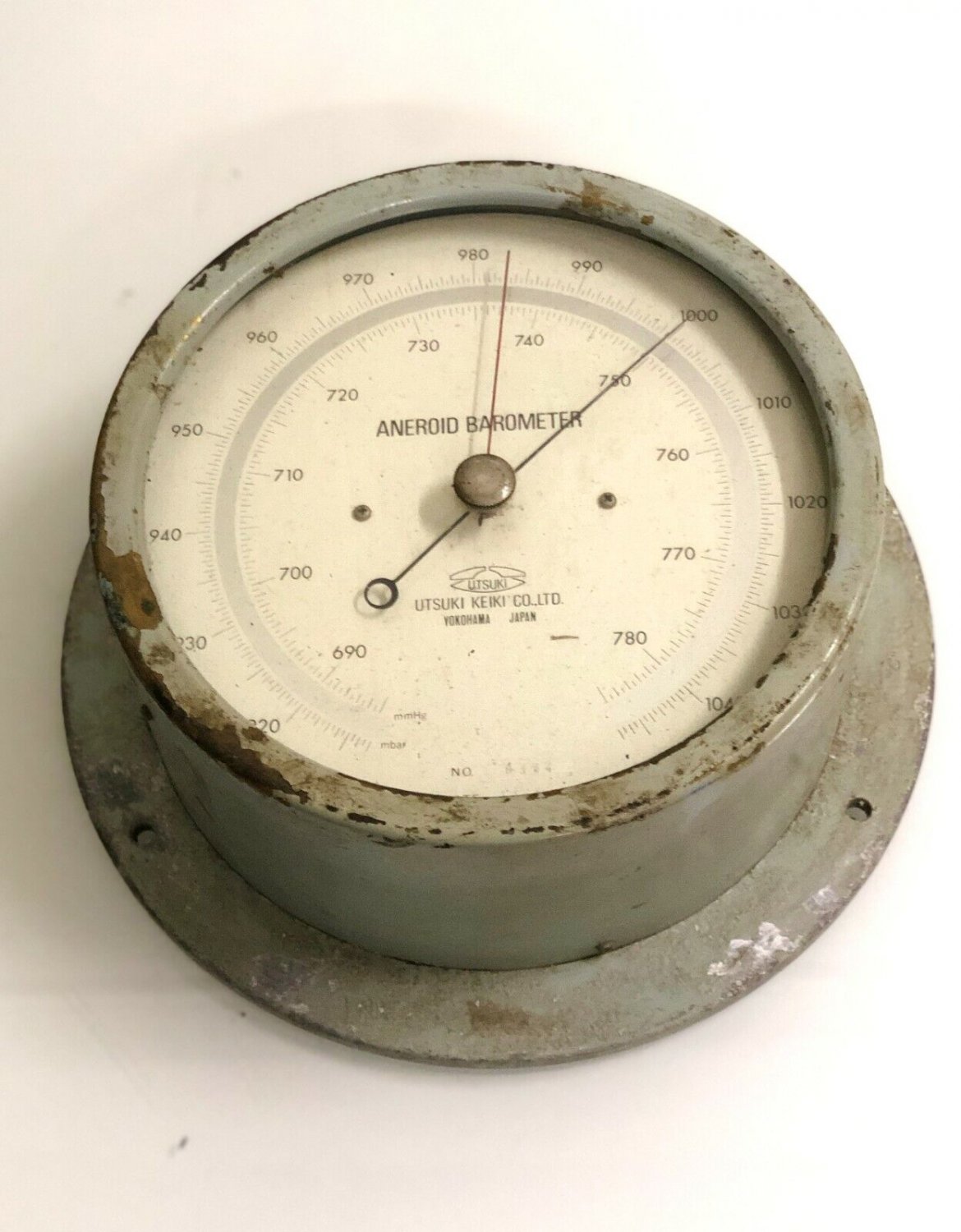 Antique Maritime Utsuki Keiki Nautical Ship Aneroid Barometer ...