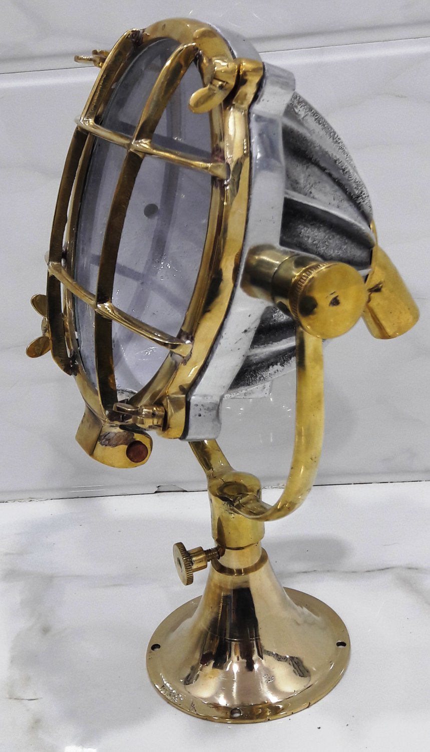 Nautical New Marine Brass And Aluminum Ship Spot Search Light 5 Pieces