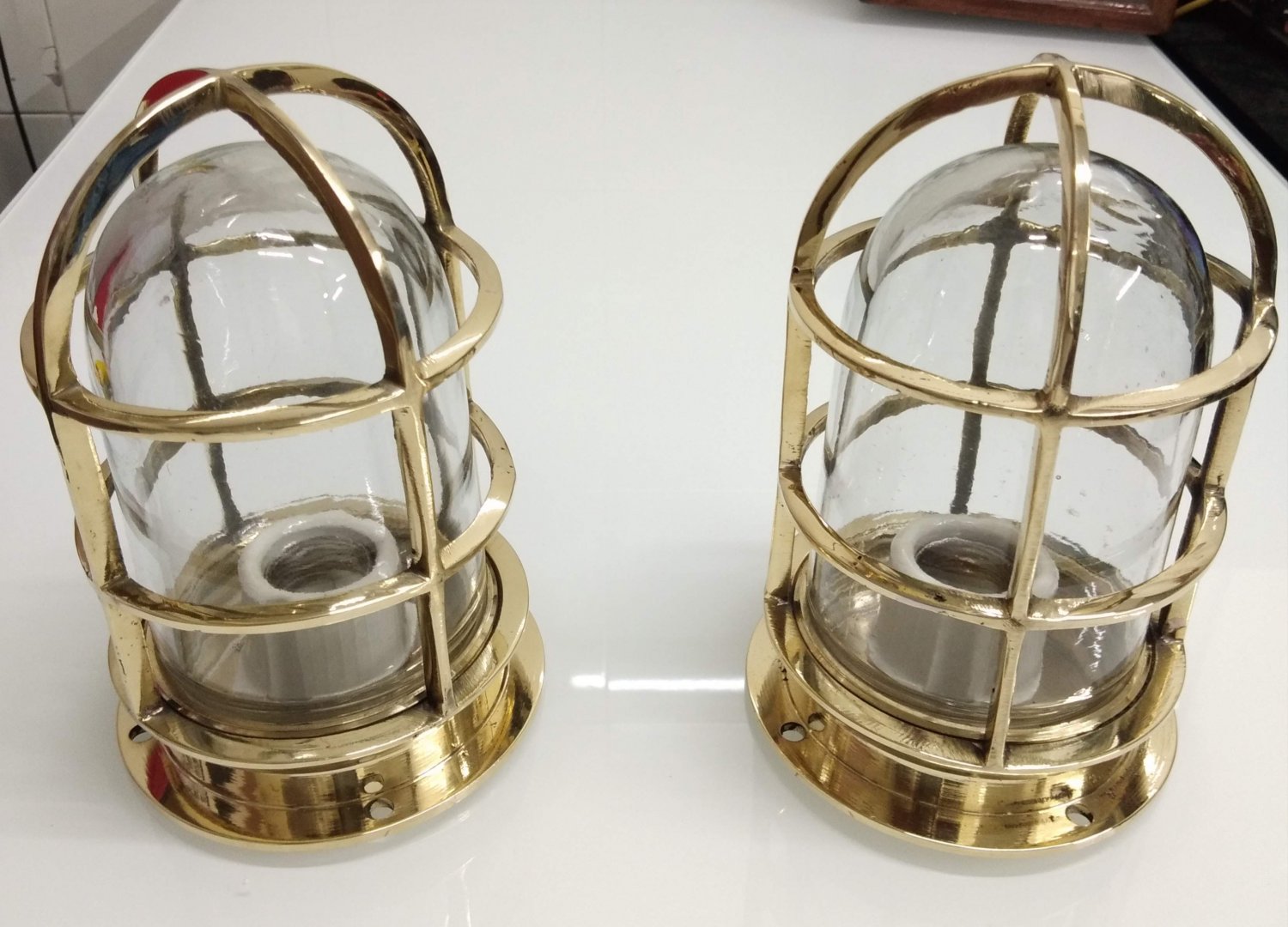 Nautical New Marine Brass Ship Passageway Bulkhead Light 2 Pieces