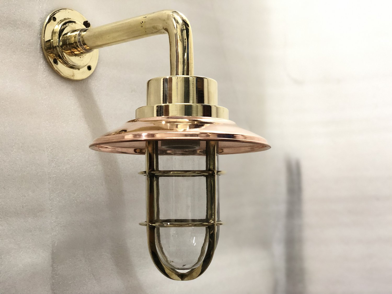 Nautical Marine Ship New Modern Solid Mount Swan Brass Bulkhead Light 5 ...