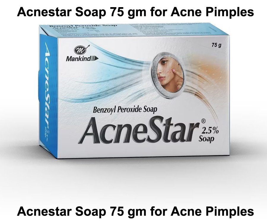 Acnestar Soap 75gm pack For face body acne pimples ( 2 pcs )