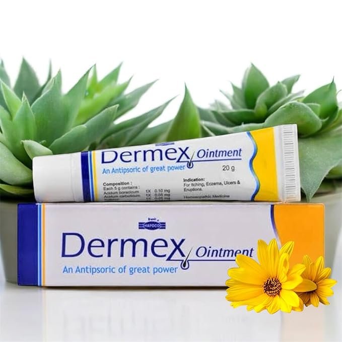 Hapdco homeopathic Dermex Ointment (20g) For Itching, Redness, Dry ...