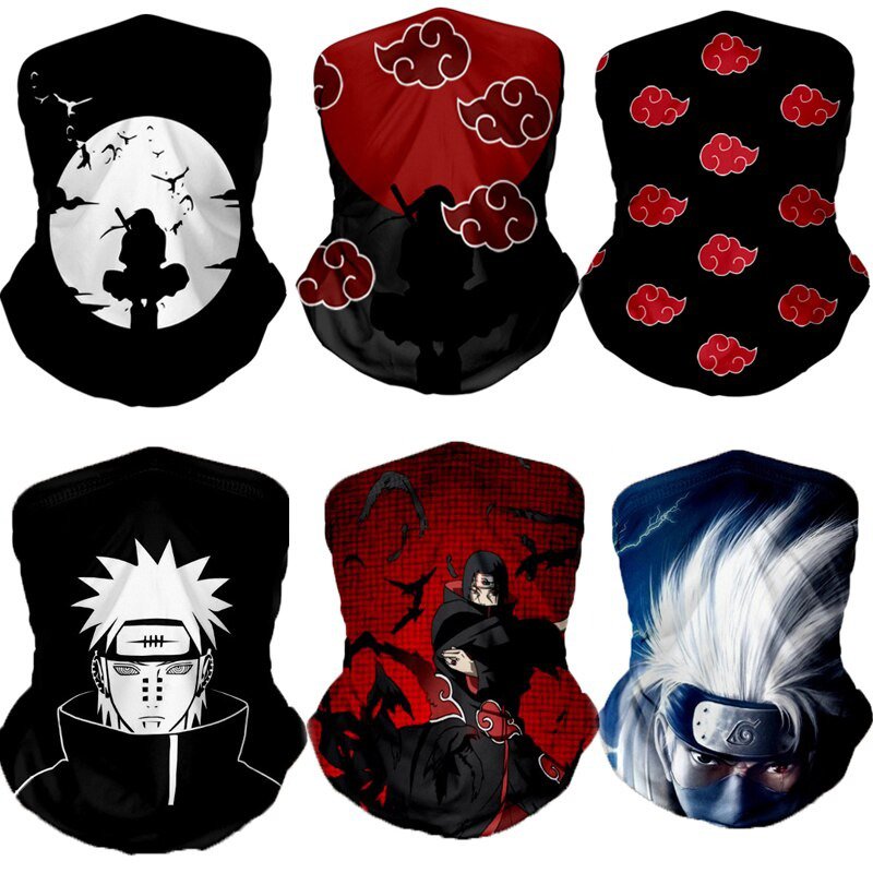 Naruto Mask Akatsuki Red cloud Anime Cosplay Masks Motorcycle Cycling ...