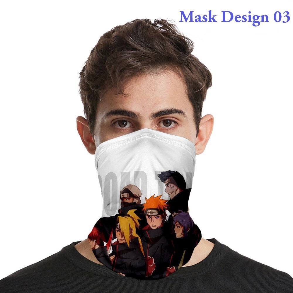 Naruto Mask Akatsuki Red cloud Anime Cosplay Masks Motorcycle Cycling ...