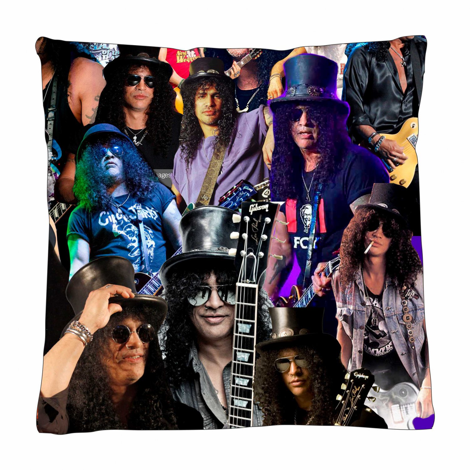 SLASH GUNS N ROSES Photo Collage Pillowcase 3D