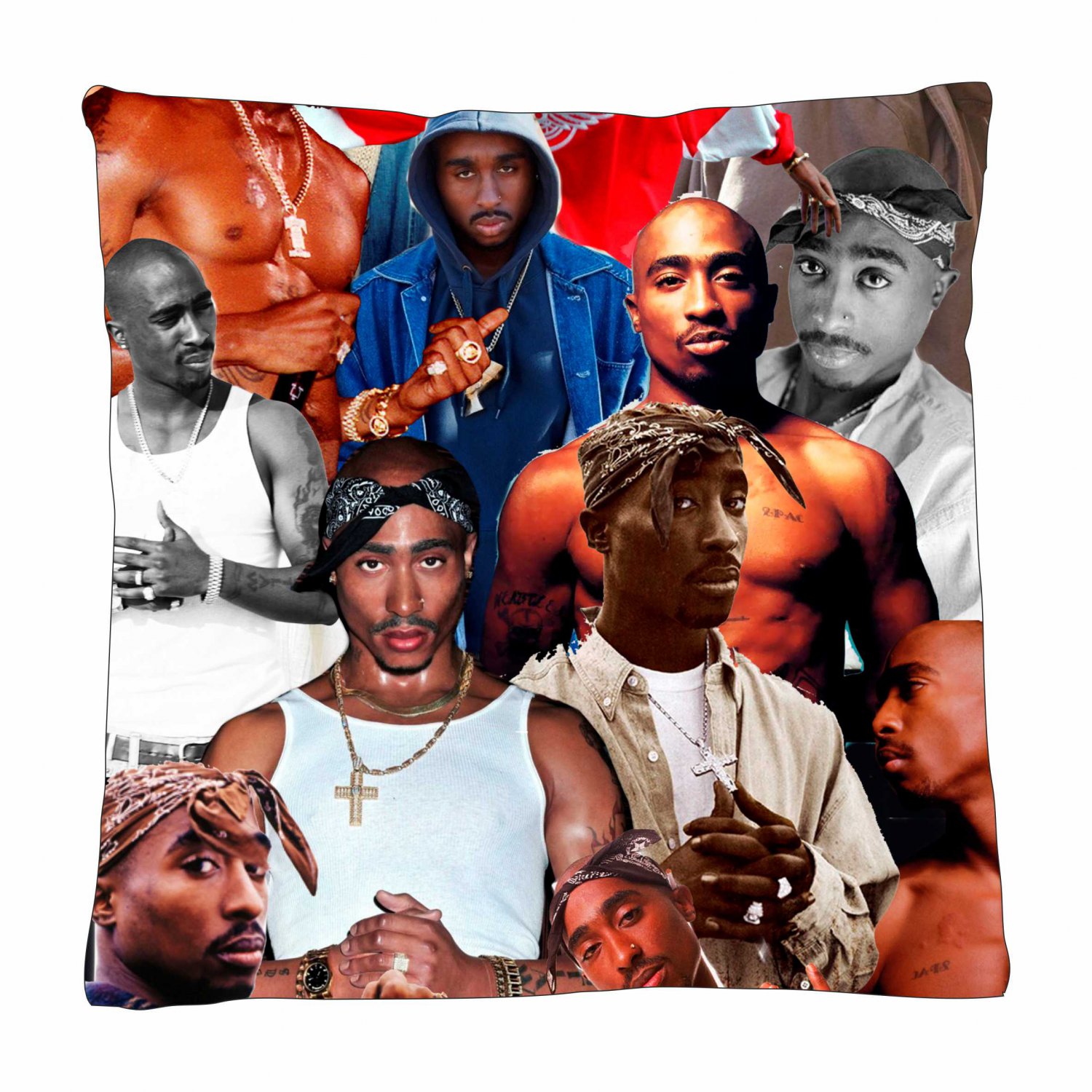 Tupac Shakur Photo Collage Pillowcase 3D