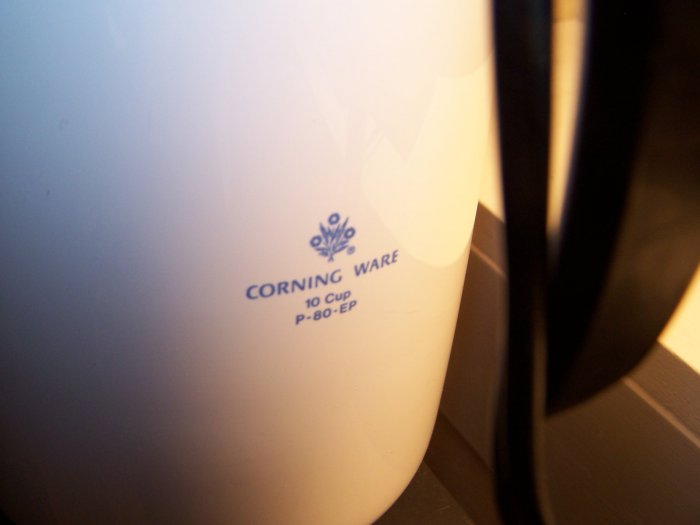 Corning Ware Cornflower Blue Electric Percolator 10 Cup Coffee Pot with ...