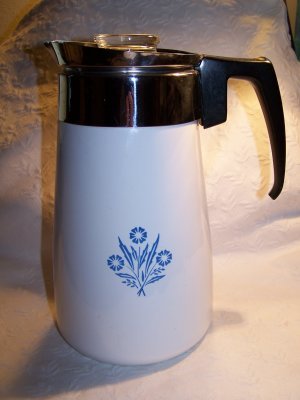 Corning Ware 9 Cup Cornflower Blue Percolator, Stovetop Coffee Pot ...