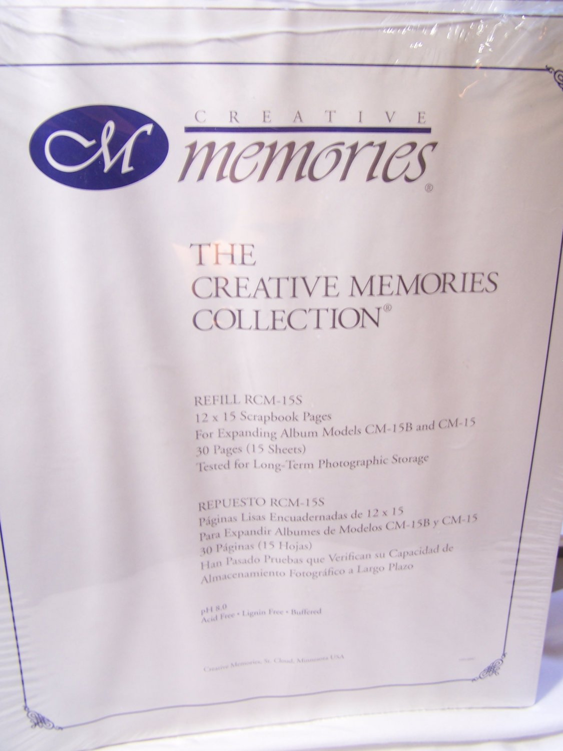 Creative Memories 12 x 15 Scrapbook Refill Pages