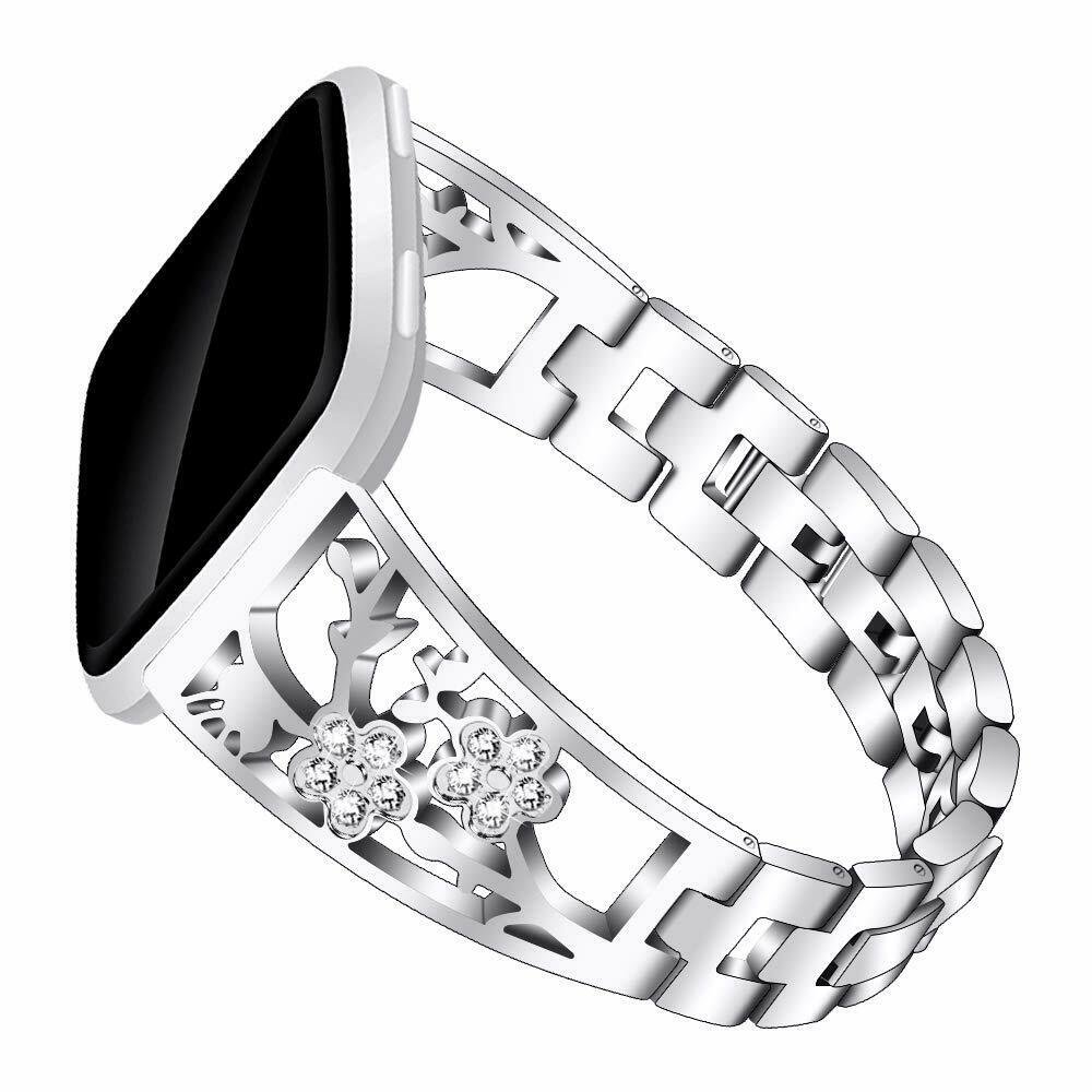 Fitbit Versa 2 Bands Bracelet Women Stainless Steel Replacement ...