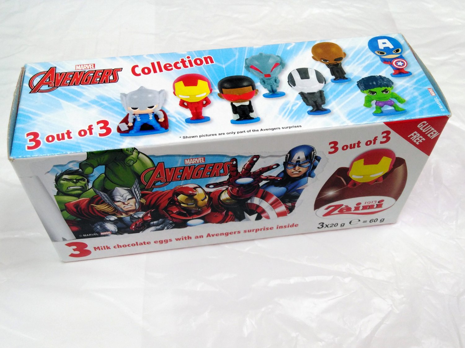 Zaini Marvel the Avengers Chocolate Surprise 3 Eggs With Mini Toy ...