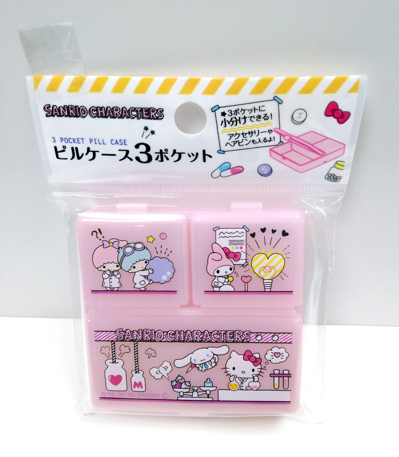 Sanrio Hello Kitty & Friends Pill Box Dispenser 3 slots Medicine ...