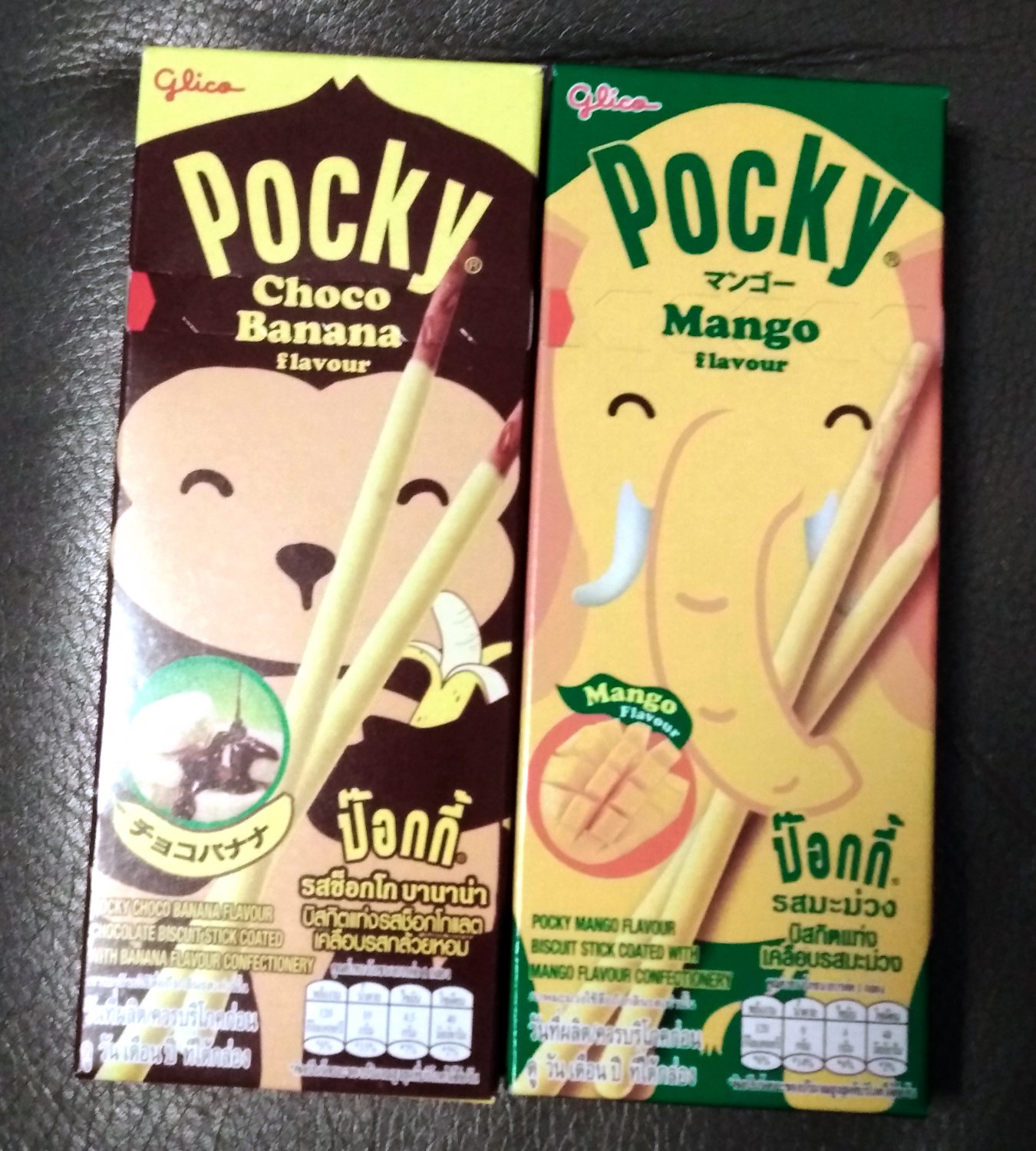Glico Pocky Banana & Mango Biscuit Sticks - 2 Box Set, Sweet Snacks