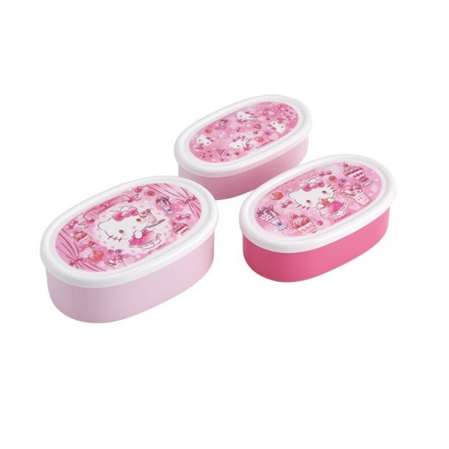 Japan Hello Kitty Bento Food Container Lunch Box 3 Pcs Set lunchbox
