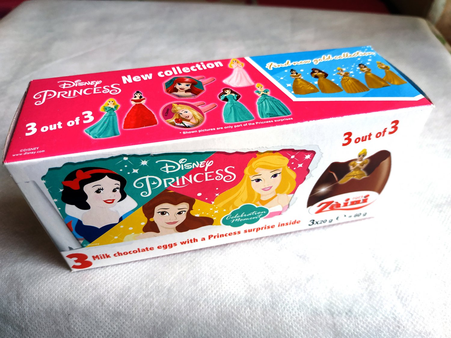 Zaini Disney Princess Chocolate Surprise 3 Eggs with Mini Toy Figure ...