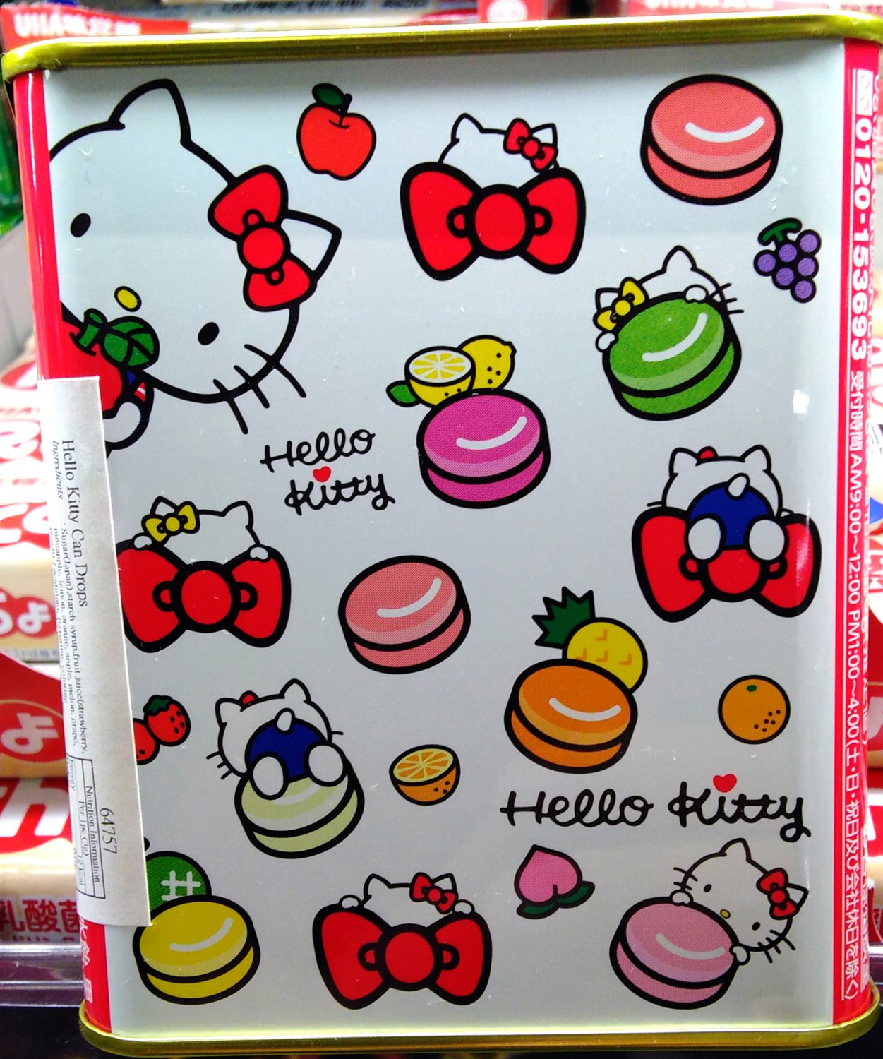 Sakuma Hello Kitty Fruit Drops Candy Tin 75g sweet candies