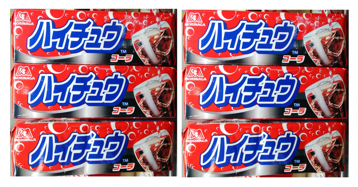 6 x Morinaga Hi-Chew Cola Flavor Chewy Candy - Soft & Delicious Snacks