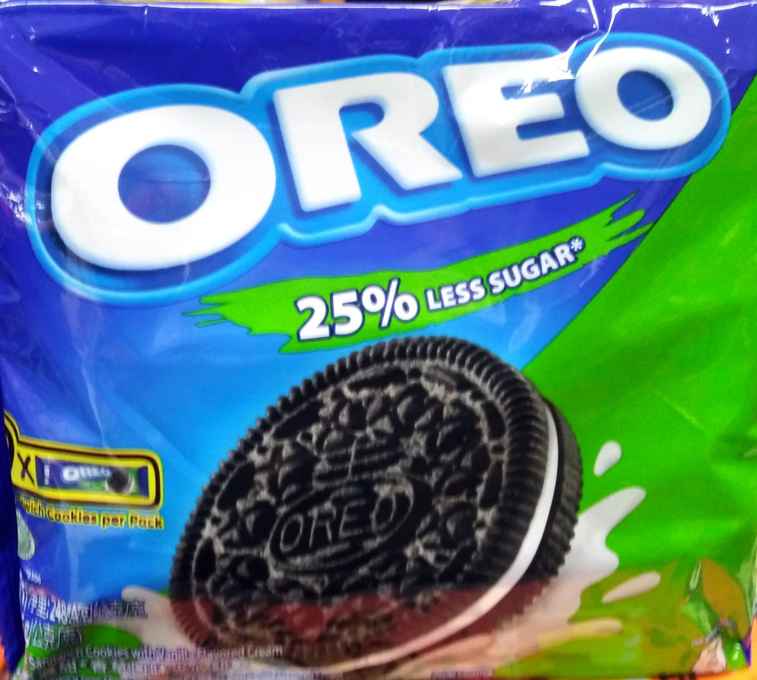 Oreo 25% Less Sugar Sandwich Cookies - Low-Sugar Biscuit Snack Pack