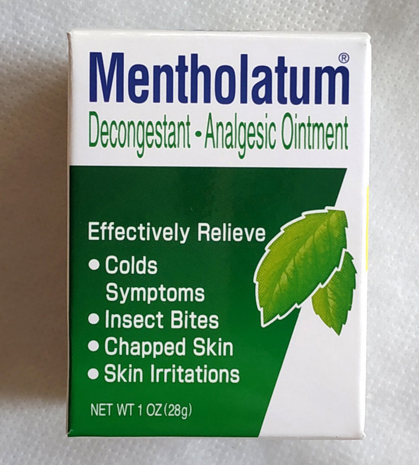 Mentholatum Decongestant Analgesic Ointment 28g - Cold, Sinus & Chest ...