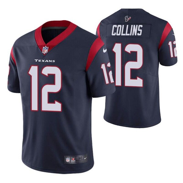 Houston Texans #12 Nico Collins Navy Vapor Untouchable Limited Stitched ...