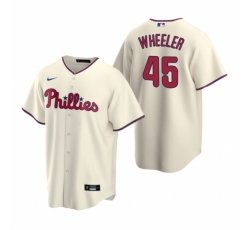 Philadelphia Phillies #45 Zack Wheeler Cream Alternate Stitched ...