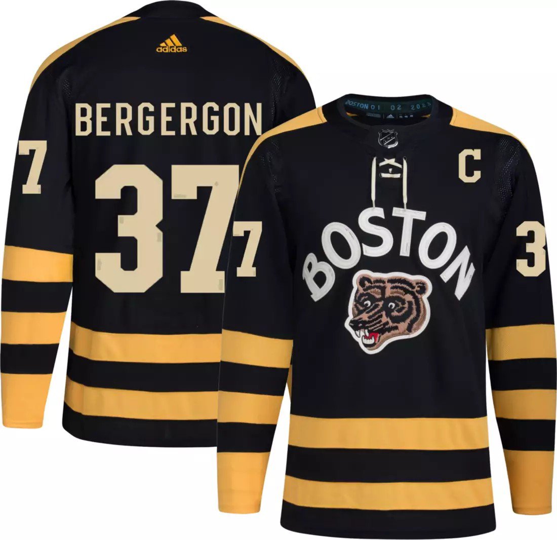 Boston Bruins #37 Patrice Bergeron Black 2023 Winter Classic Authentic ...