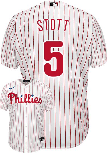 Philadelphia Phillies #5 Bryson Stott White Cool Base Stitched Baseball ...