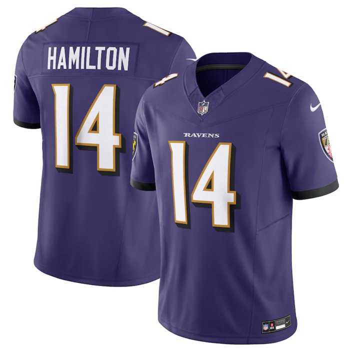 Baltimore Ravens #14 Kyle Hamilton Purple 2023 F.U.S.E Vapor ...