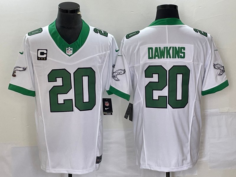 Philadelphia Eagles #20 Brian Dawkins White 2023 F.U.S.E. With C Patch ...