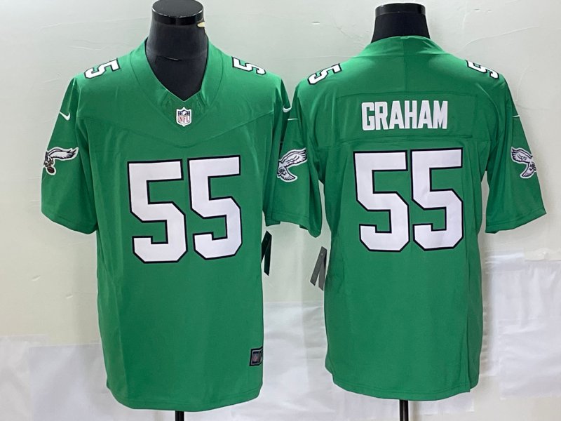 Philadelphia Eagles #55 Brandon Graham Green 2023 F.U.S.E. Vapor ...