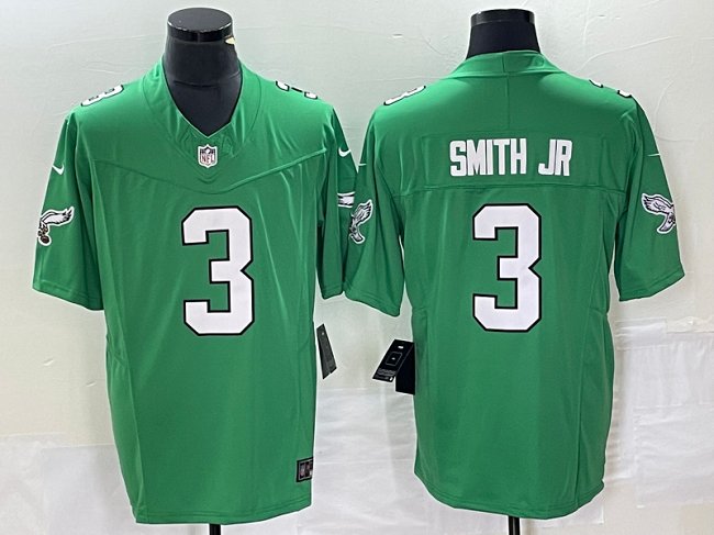 Philadelphia Eagles #3 Nolan Smith JR Green 2023 F.U.S.E. Vapor ...