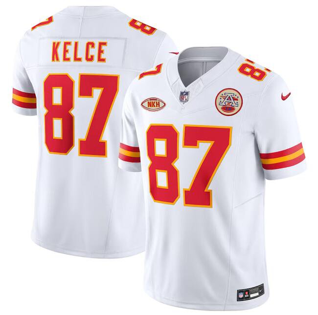 Kansas City Chiefs #87 Travis Kelce White 2023 F.U.S.E. With "NKH ...