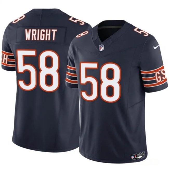 Chicago Bears #58 Darnell Wright Navy 2023 F.U.S.E. Vapor Limited ...