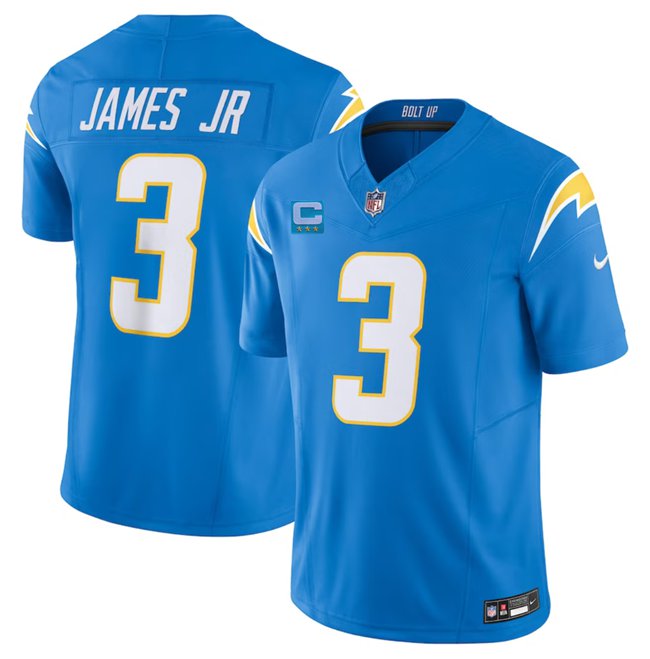Chargers #3 Derwin James Jr. Light Blue 2023 F.U.S.E. With C Patch Vapor Untouchable Stitched Jersey