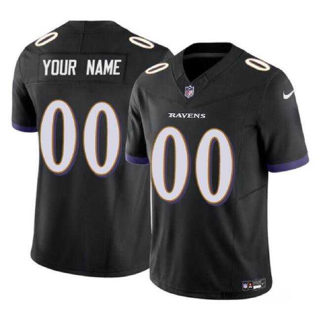 Custom Baltimore Ravens Black 2023 F.U.S.E Alternate Vapor Untouchable ...
