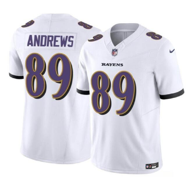 Baltimore Ravens #89 Mark Andrews White 2023 F.U.S.E Vapor Limited ...