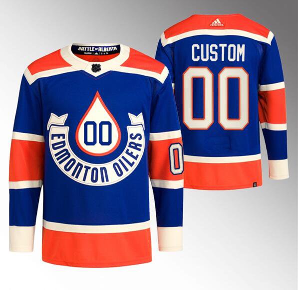 Custom Edmonton Oilers 2023 Royal Heritage Classic Primegreen Stitched Hockey Jersey