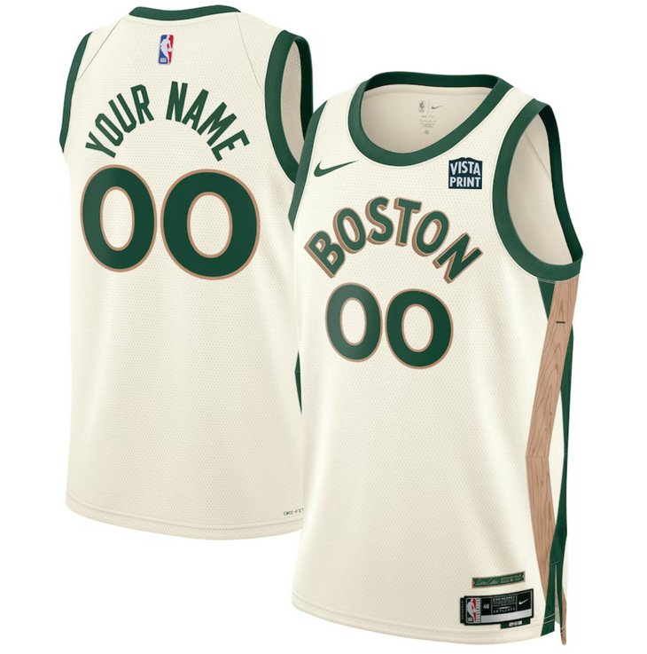 Men's Boston Celtics Active Player Custom White 2023/24 City Edition ...