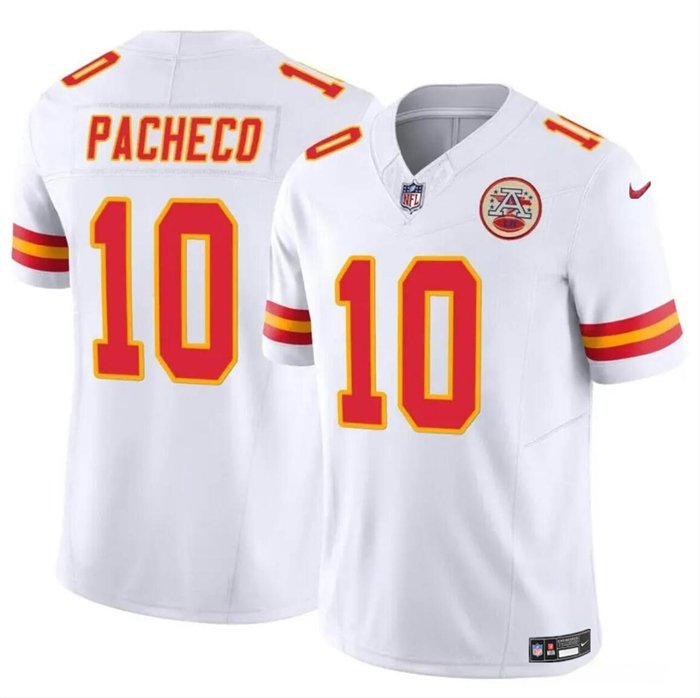 Kansas City Chiefs #10 Isiah Pacheco White 2023 F.U.S.E. Vapor ...