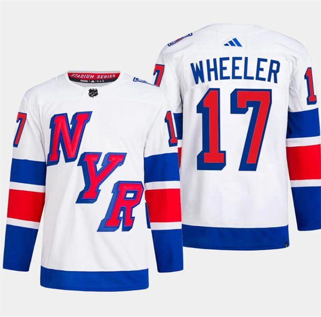 New York Rangers #17 Blake Wheeler White 2024 Stadium Series Breakaway Stitched Hockey Jersey
