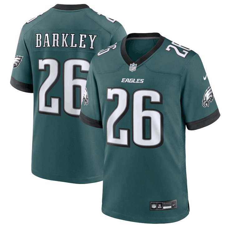 Philadelphia Eagles #26 Saquon Barkley Green Stitched Game Jersey