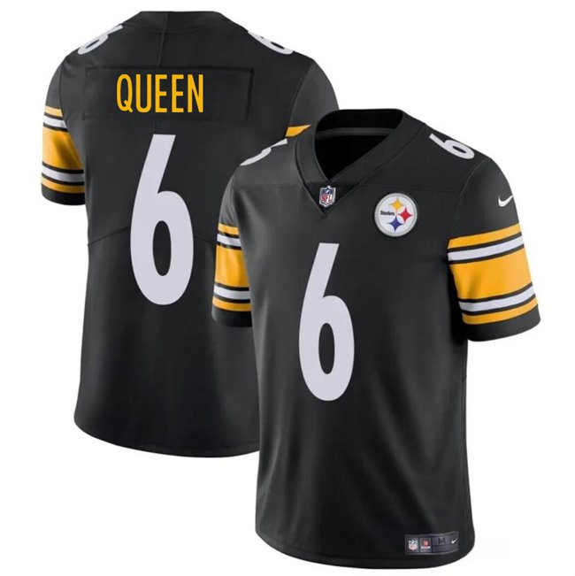 Pittsburgh Steelers #6 Patrick Queen Black Vapor Untouchable Limited ...