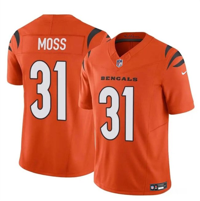 Cincinnati Bengals #31 Zack Moss Orange 2024 F.U.S.E. Vapor Untouchable ...