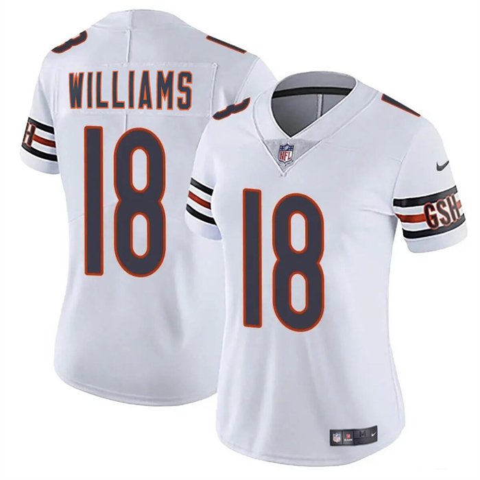 Chicago Bears #18 Caleb Williams White 2024 Draft Vapor Stitched ...