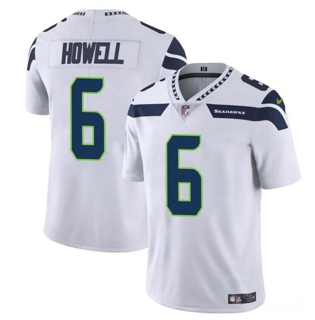 Seattle Seahawks #6 Sam Howell White Vapor Limited Stitched Football Jersey