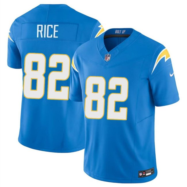 Chargers #82 Brenden Rice Light Blue 2024 Draft F.U.S.E Vapor Limited ...