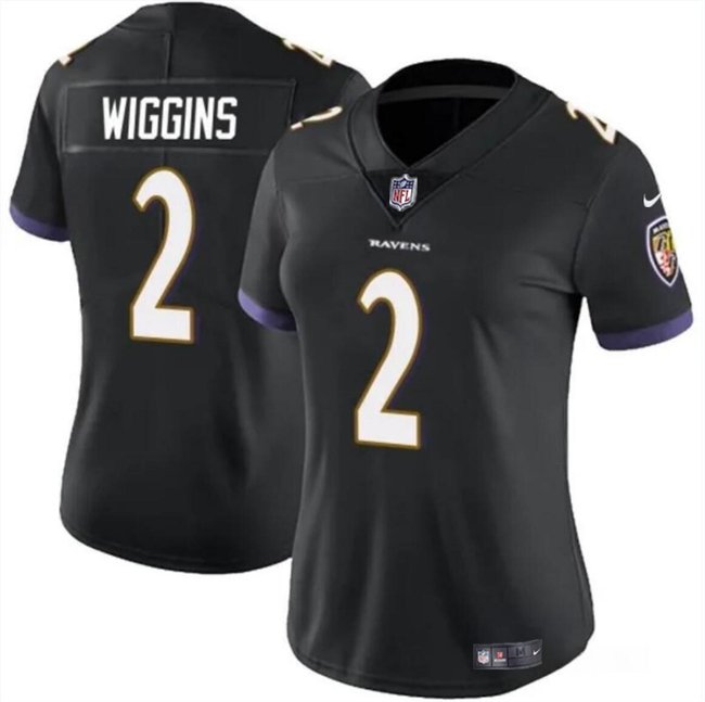 Baltimore Ravens #2 Nate Wiggins Black 2024 Draft Vapor Limited ...