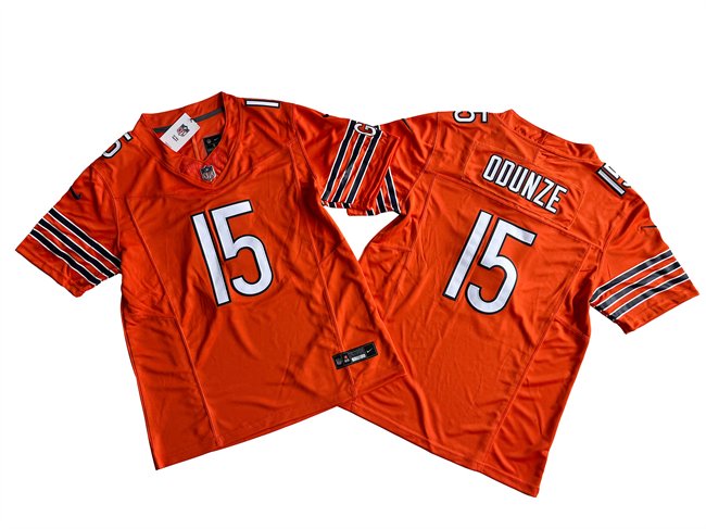 Chicago Bears #15 Rome Odunze Orange 2024 Draft F.U.S.E. Vapor Stitched ...
