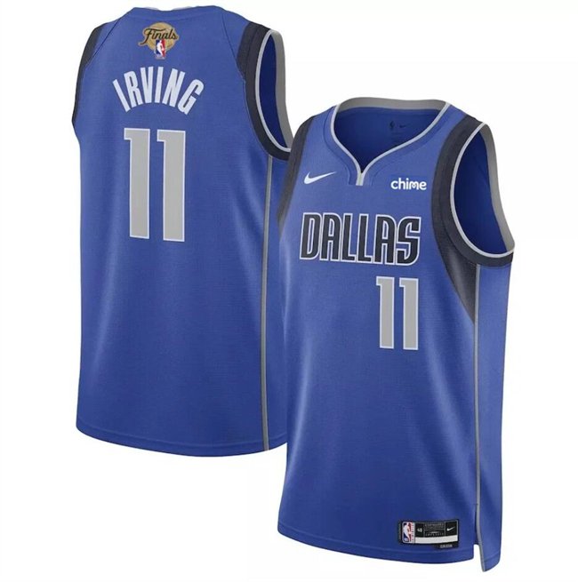 Dallas Mavericks #11 Kyrie Irving Blue 2024 Finals Icon Edition ...