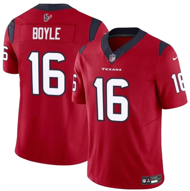 Houston Texans #16 Tim Boyle Red 2024 F.U.S.E Vapor Untouchable ...